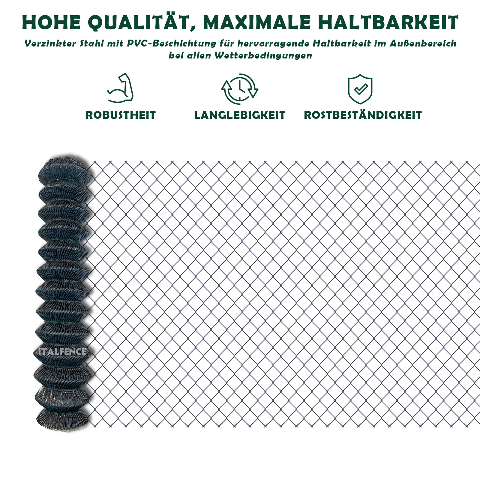 Maschendraht-Geflecht anthrazit – Italfence
